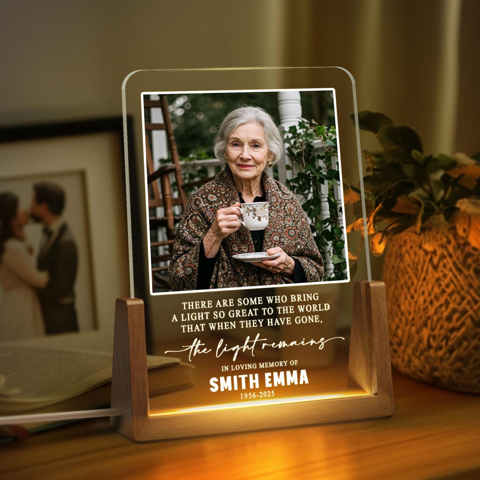 Custom Photo Memorial Gift, Memorial Night Light Remembrance Gift, Loss ...