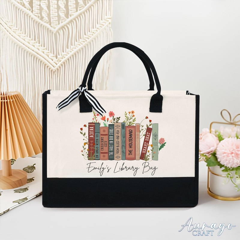 Library Book Bag - Etsy