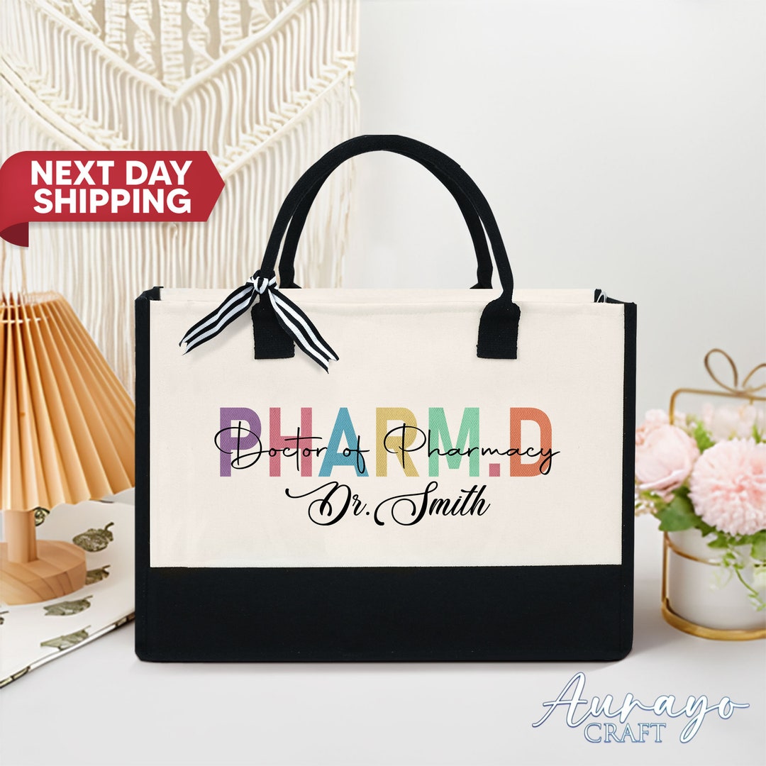 Personalized Pharmd Tote Bag, Doctor of Pharmacy, Pharmacist Tote Bag ...