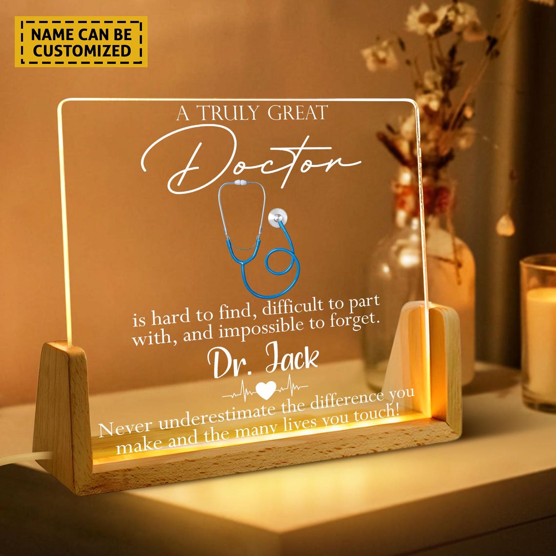 Personalized Custom Acrylic Plaque, Doctor Gift, Appreciation Gift ...