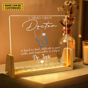 Personalized Custom Acrylic Plaque, Doctor Gift, Appreciation Gift ...