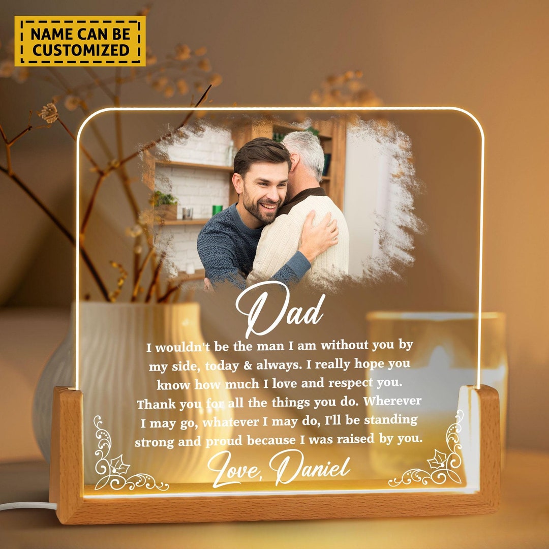 Personalized Father of Groom Led Night Light Plaque Gift From Son ...