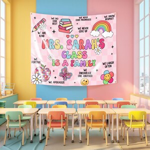 Custom Classroom Tapestry, Classroom Banner, Classroom Decor, Teacher ...