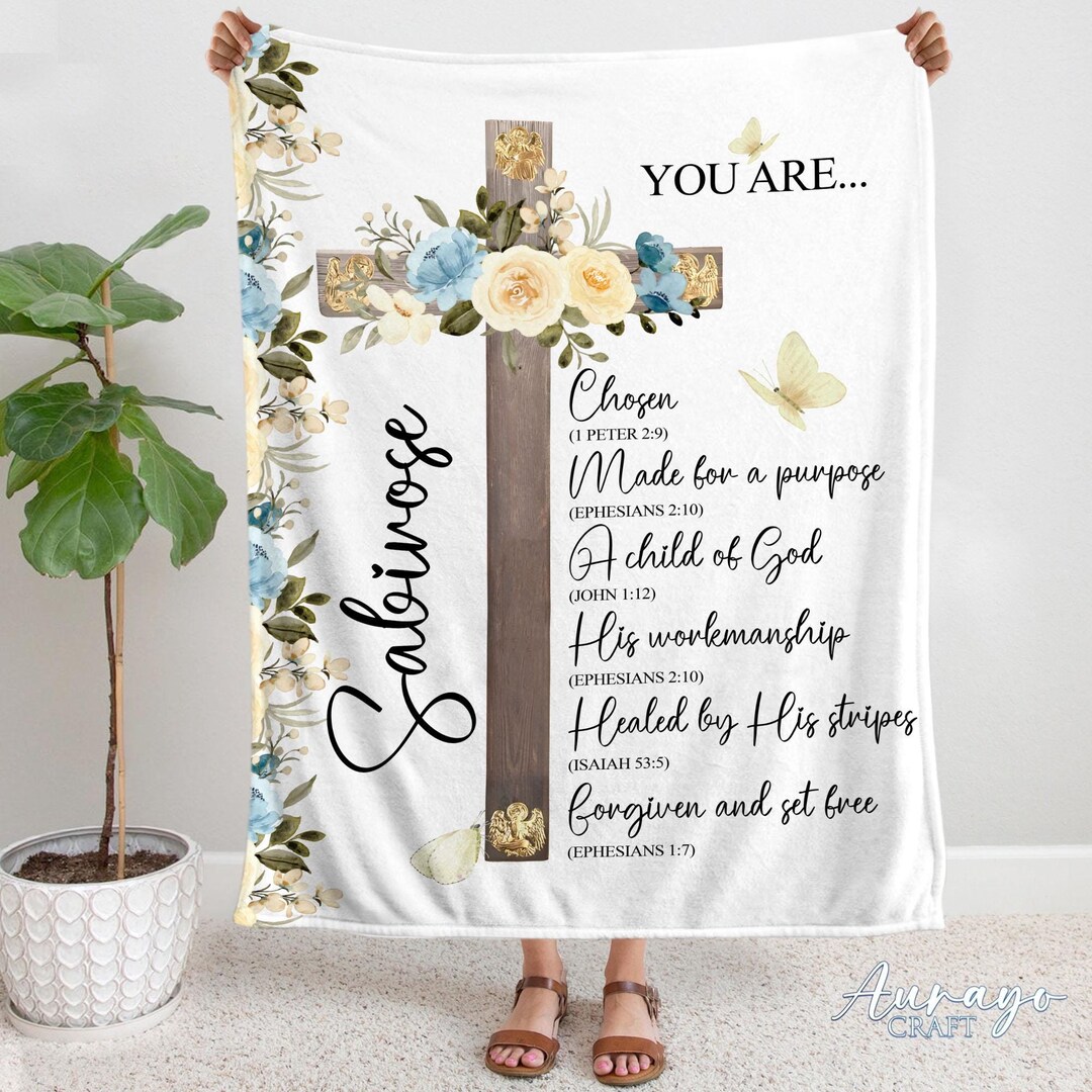 Personalized Blanket, Bible Verse Blanket, Inspirational Gift for Women ...