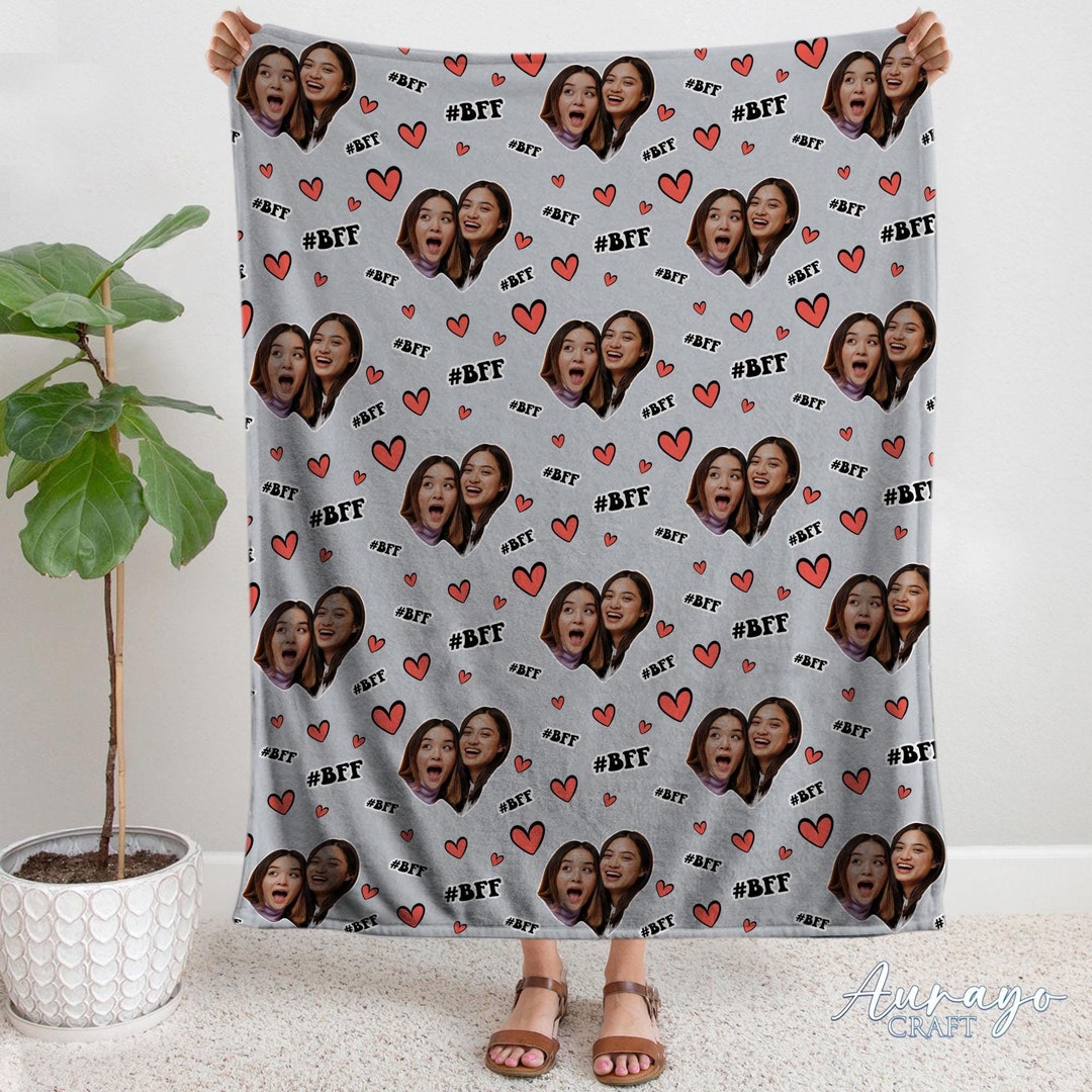 Besties Custom Gifts, Custom Photo Besties Blanket, Personalized Best ...