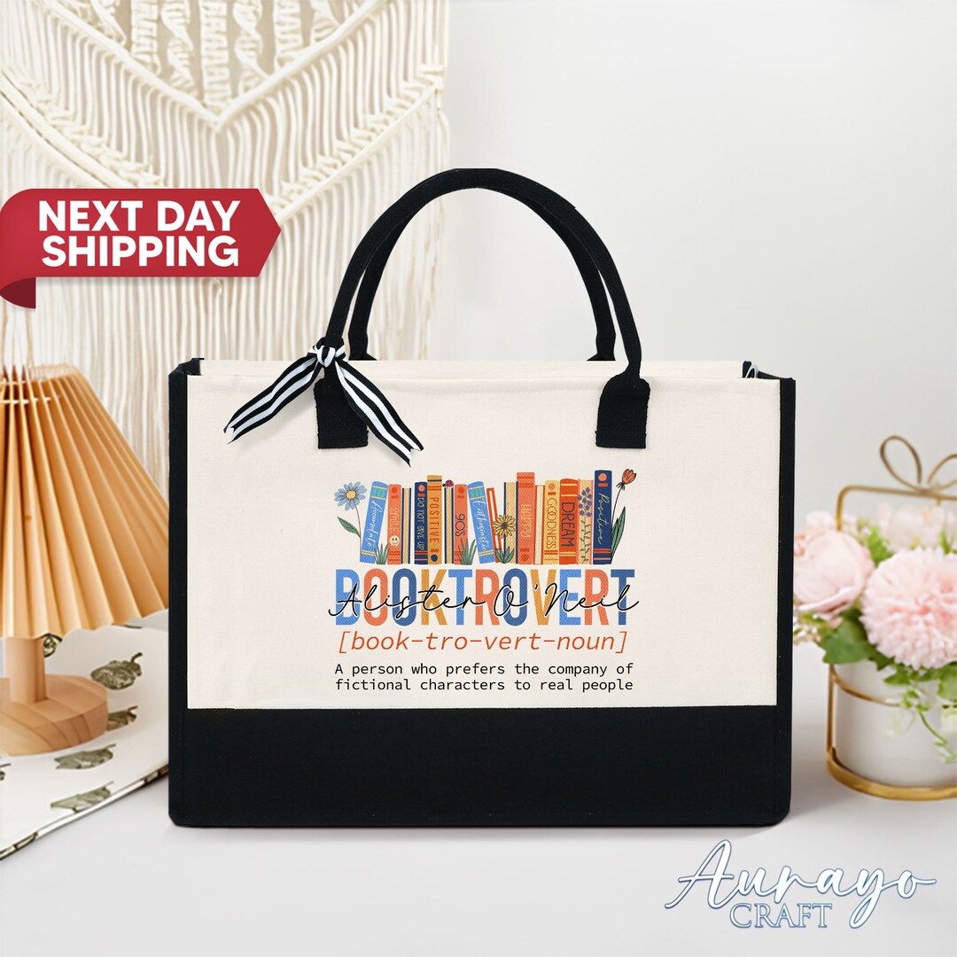 Personalized Favorite Books Tote Bag, Custom Book Tote Bag, Custom ...