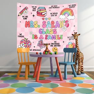 Custom Classroom Tapestry, Classroom Banner, Classroom Decor, Teacher ...