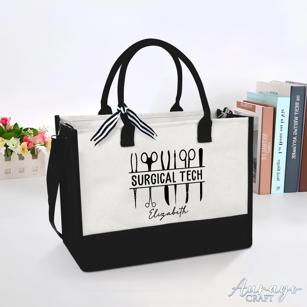 Custom Surgical Tech Tote Bag, Surgical Technologist, Surgical ...