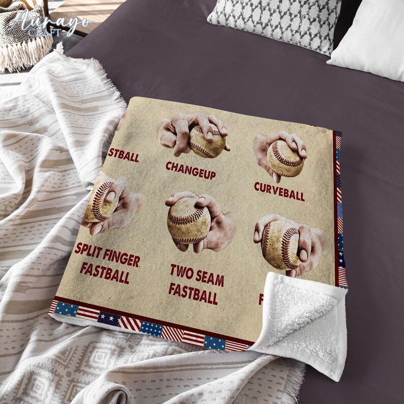 Personalized Baseball Blanket, Baseball Players Gift for Team, Baseball ...