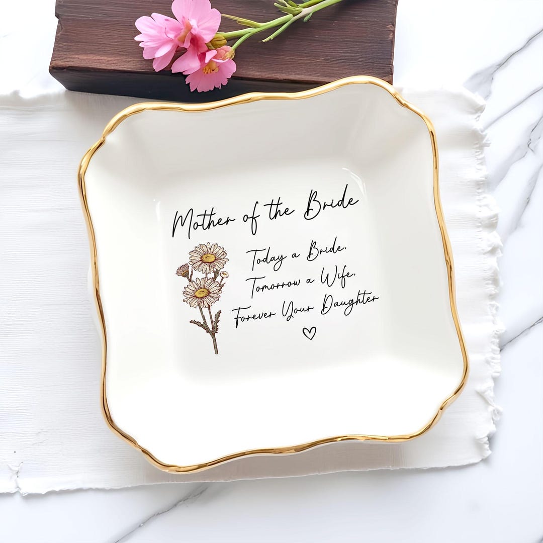 Personalized Mother of the Bride/groom Trinket Dish, Wedding Trinket ...