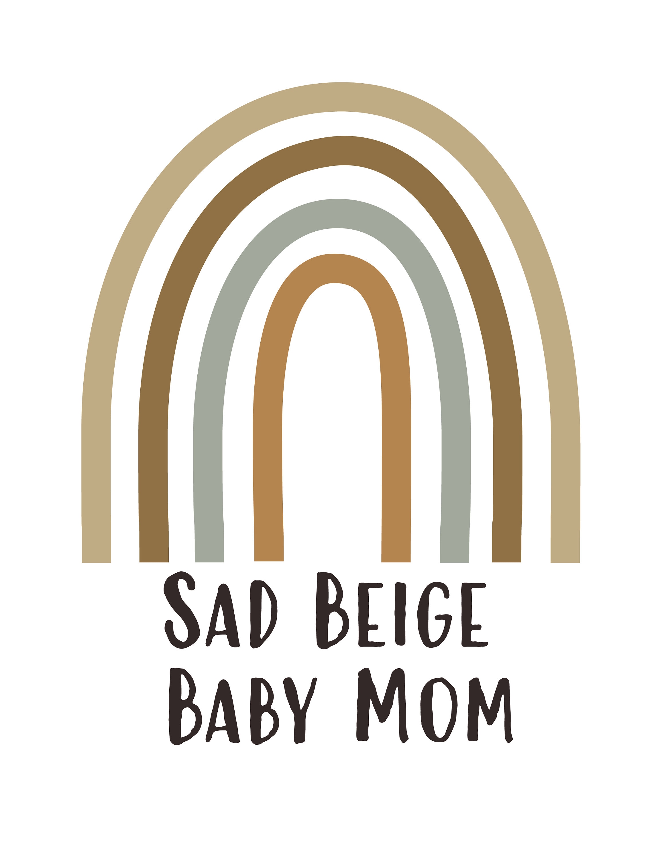 Sad Beige Baby Mom PNG - Etsy