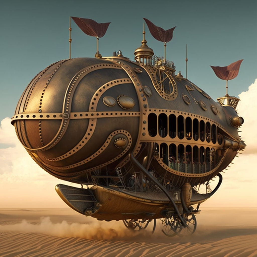 Verne's Sky Explorer Steampunk Airship - Etsy Verne's Sky Explorer Steampunk Airship - Etsy