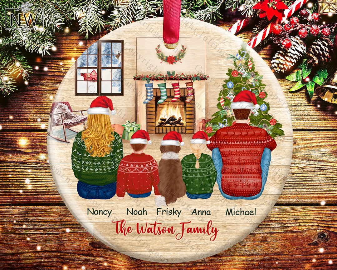 Family Ornament Personalized Custom Family Portrait Christmas - Etsy