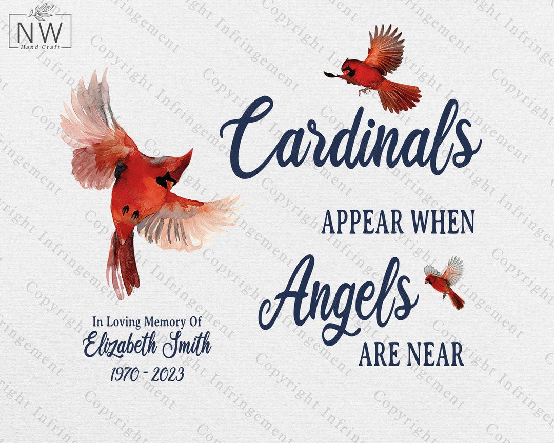 In Loving Memory Red Cardinal Memorial Png Printable, Cardinal Appear ...