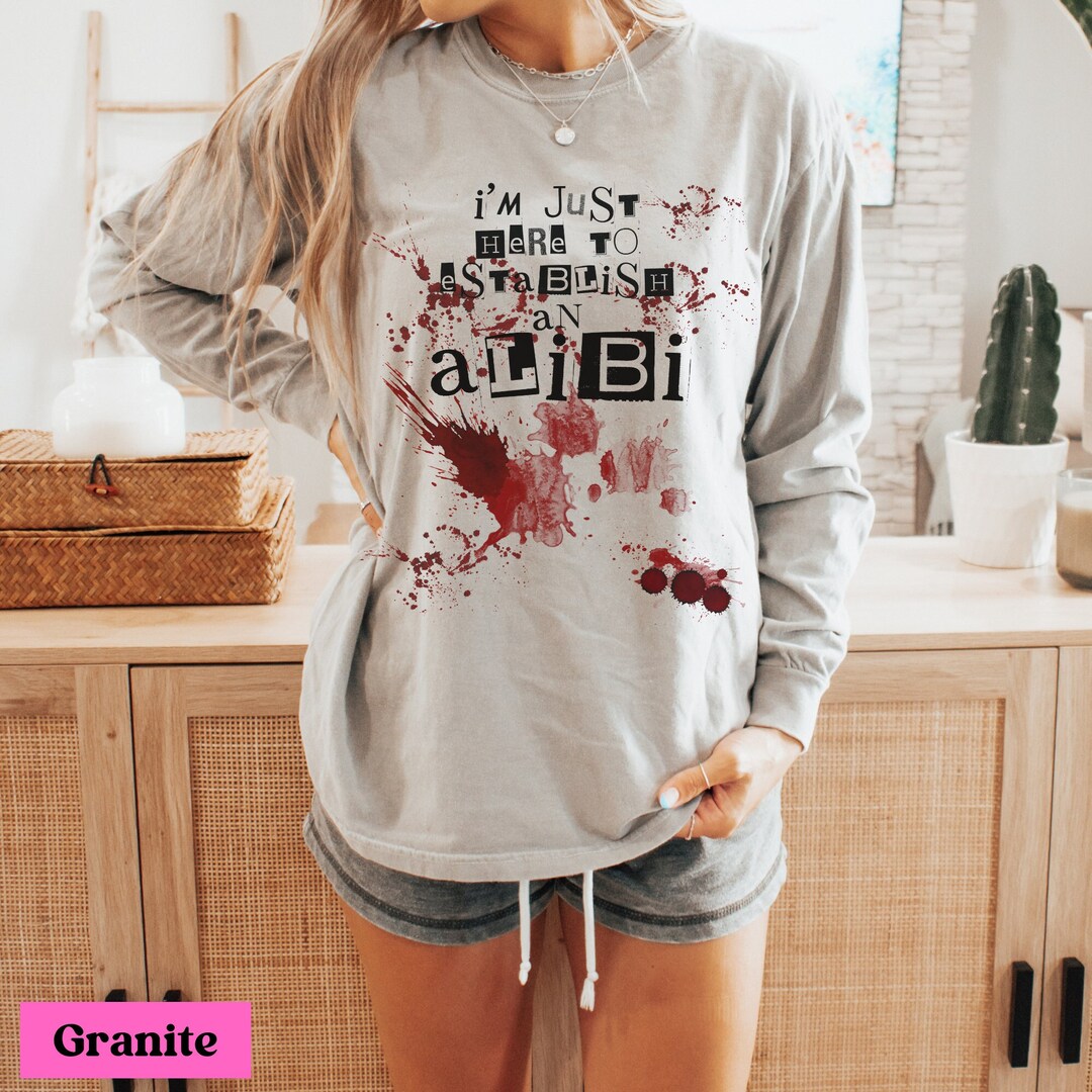 Funny True Crime Comfort Colors Long Sleeve Shirt, Dark Humor Shirt ...