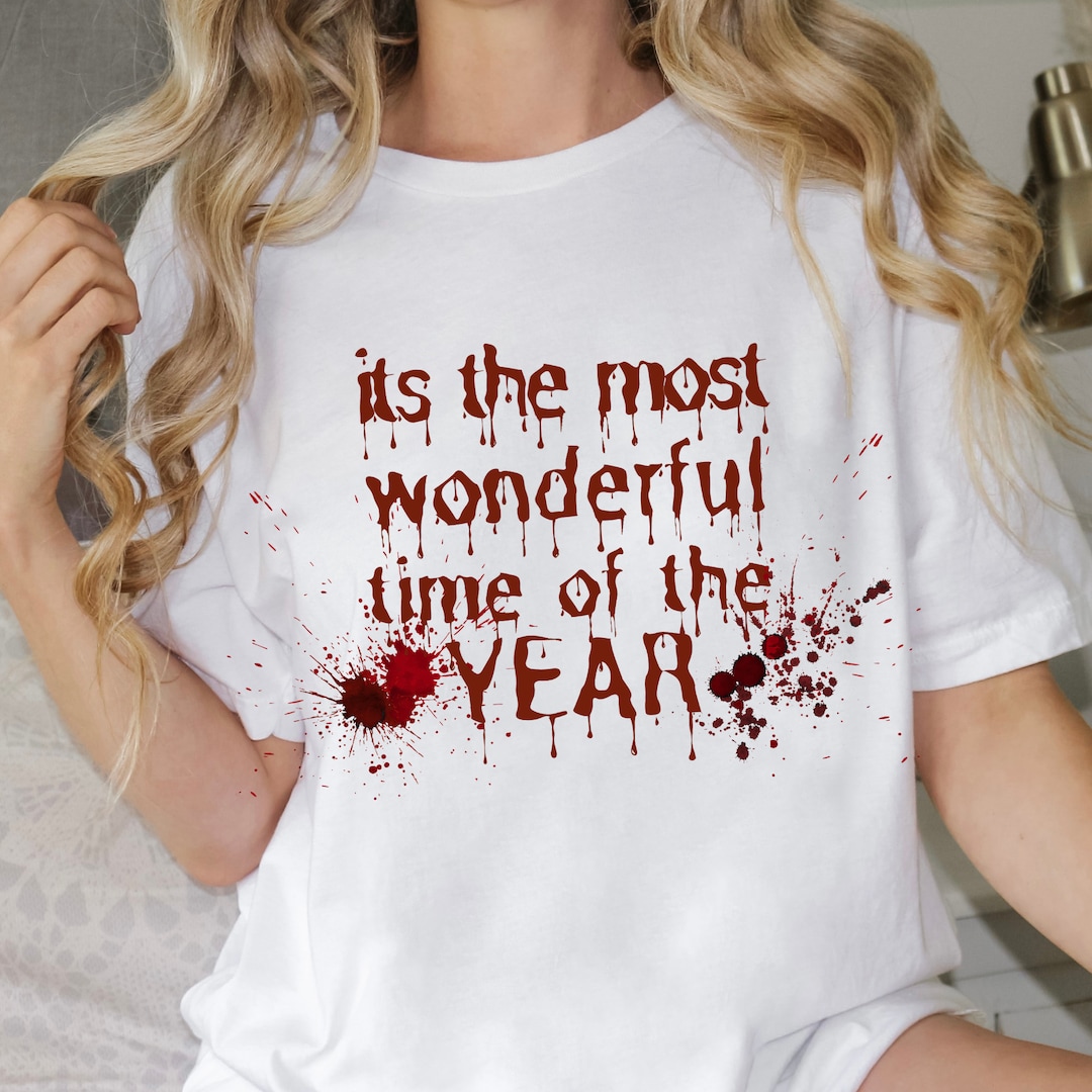 Horror Bloody Halloween Shirt, Spooky Season T-shirt, Creepy Dripping ...