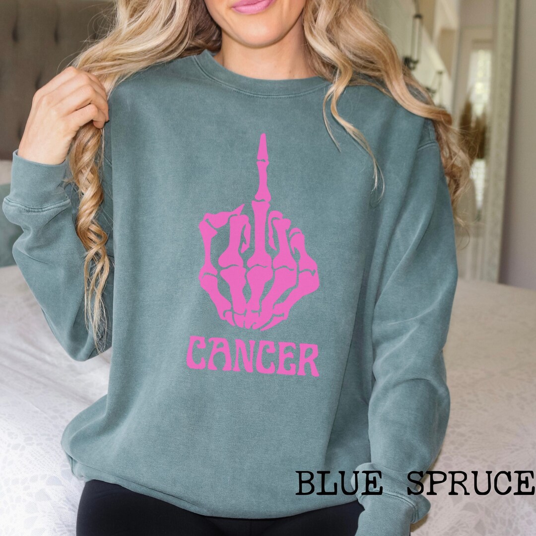 Breast Cancer Comfort Colors Sweatshirt, F*ck Cancer Crewneck, Stronger ...
