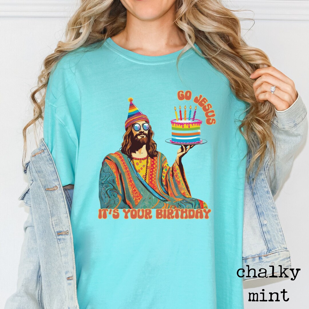 Funny Jesus Christmas Comfort Colors T-shirt, Hippie Jesus Birthday ...