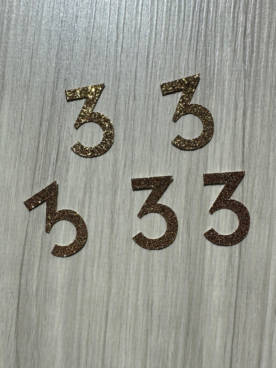 Number 3 Confetti - Etsy