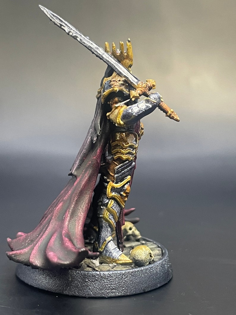 Painted Skeleton King Male Deathknight Pathfinder D&D - Etsy