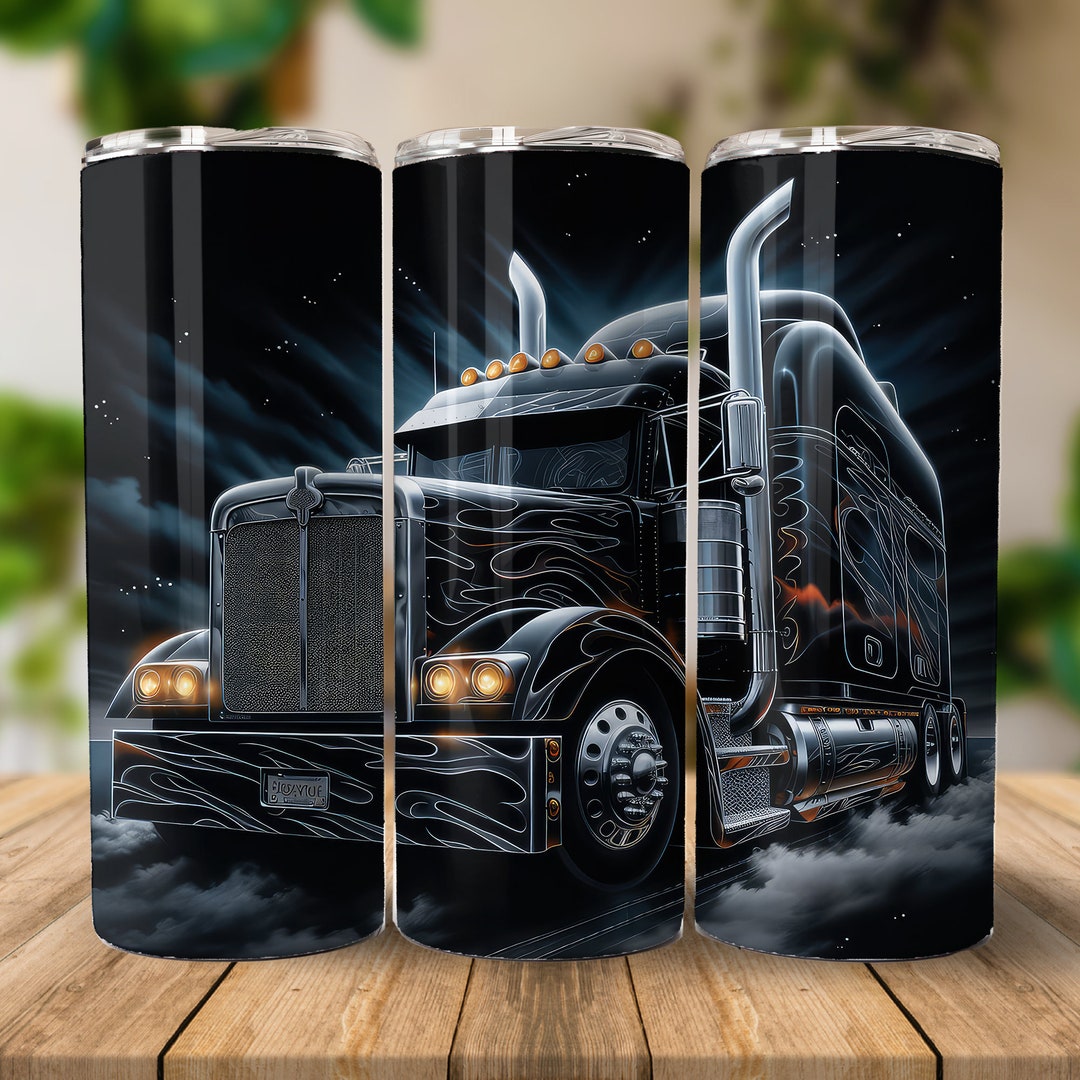 Semi Truck 20 Oz Straight Tumbler Sublimation Design Digital Download ...