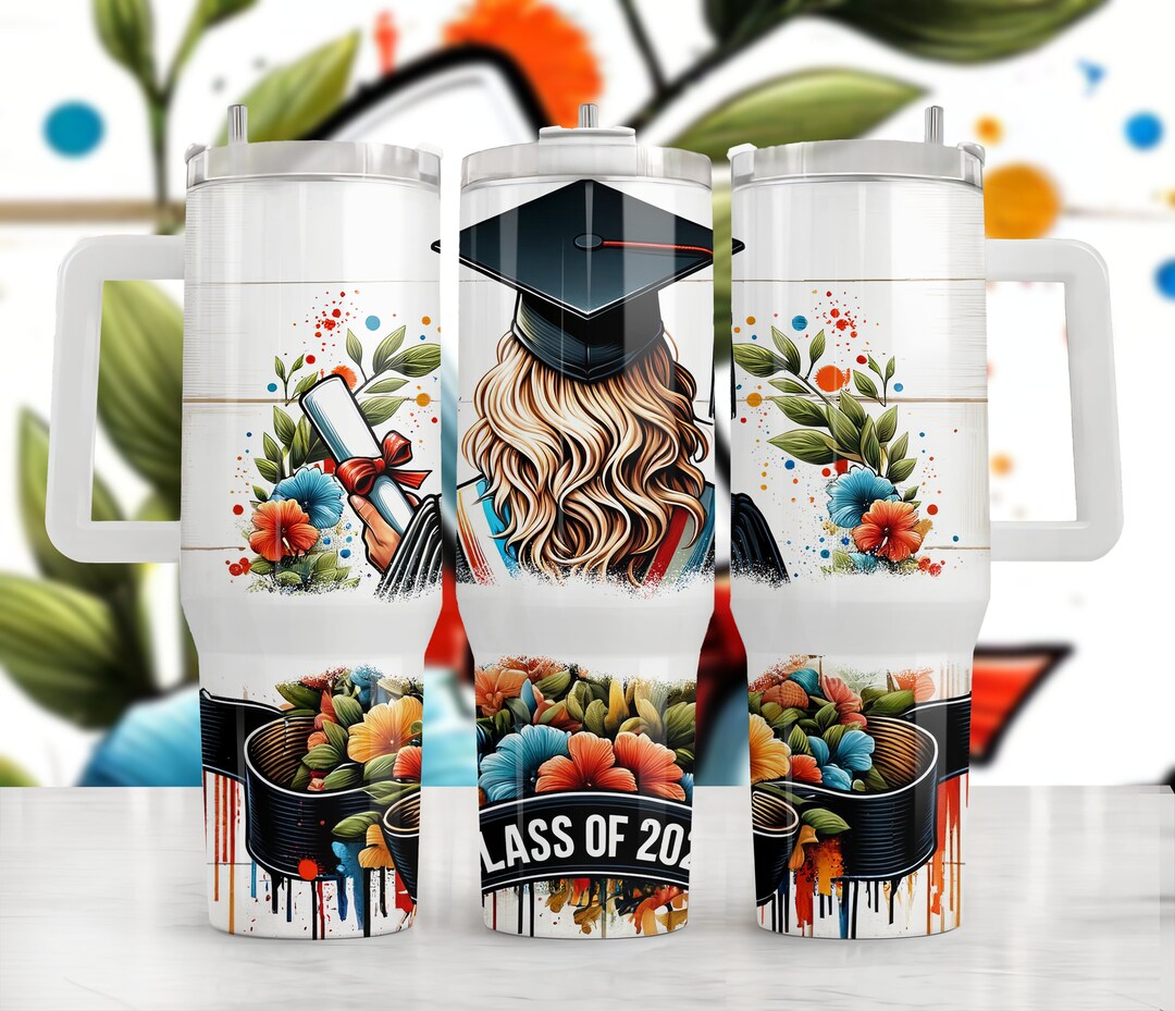 Girl Graduation 40oz Tumbler Wrap, Sublimation Design Digital Download ...