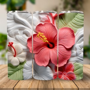 3D Amapola Tumbler Wrap | Puerto Rico Tumbler | 20 Oz Skinny Tumbler ...