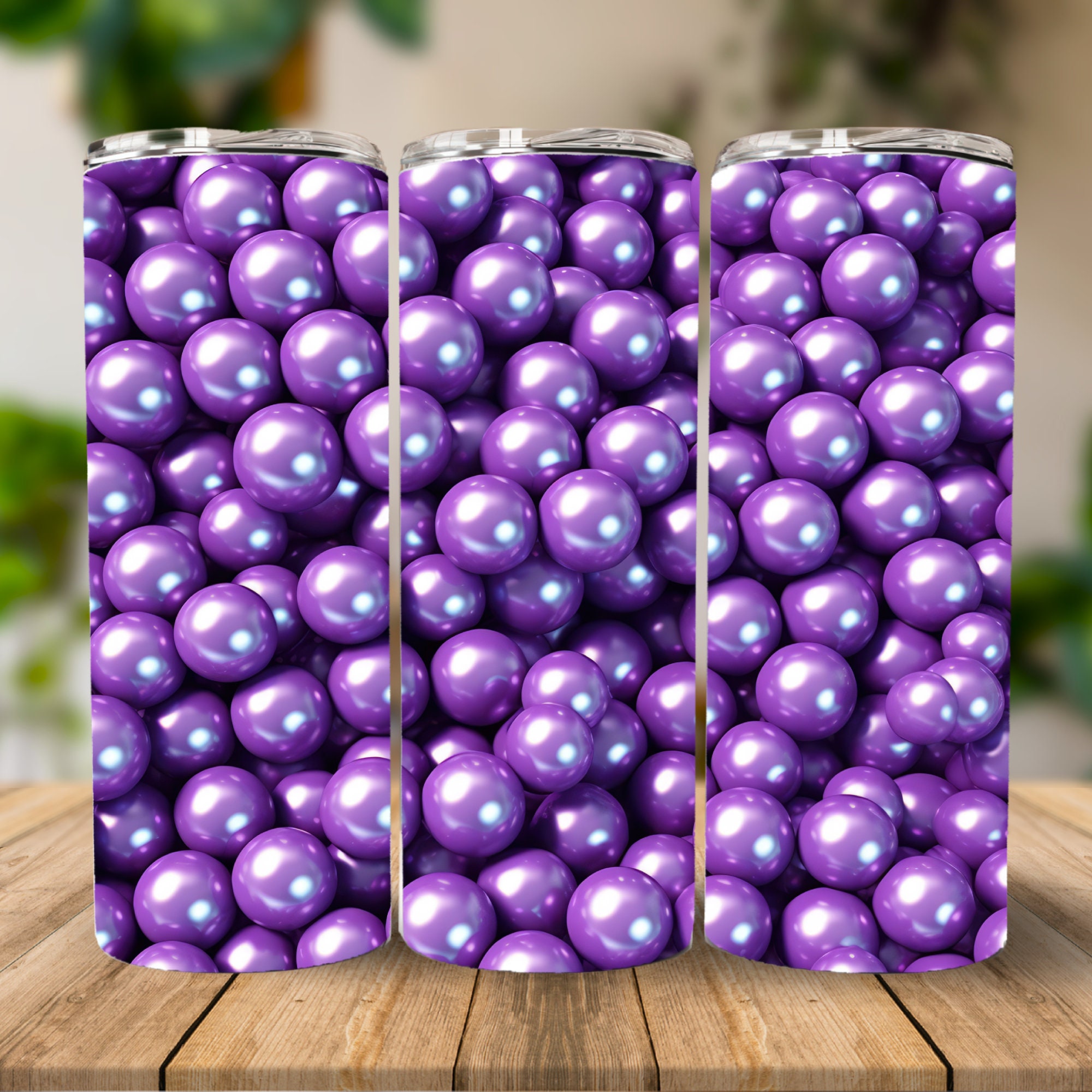 3D Purple Pearls 20 Oz Skinny Tumbler Sublimation Design - Etsy