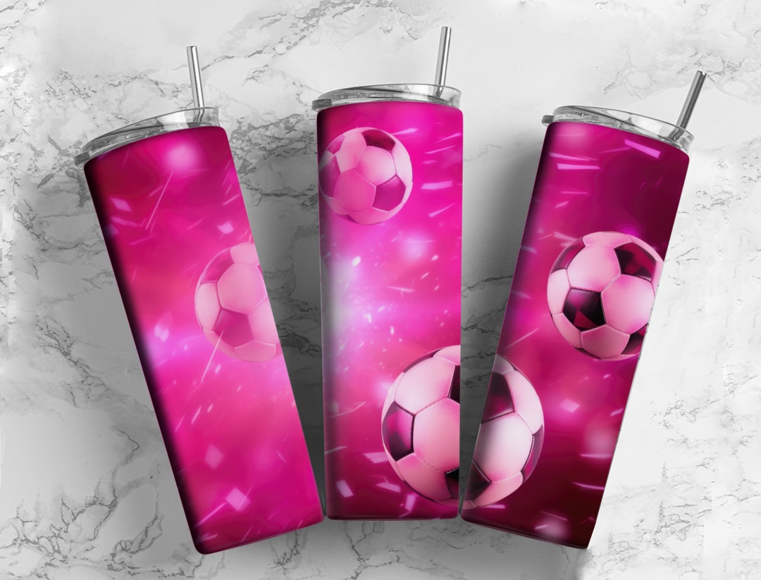 Soccer Tumbler Wrap Pink Football Tumbler Wrap 20oz - Etsy