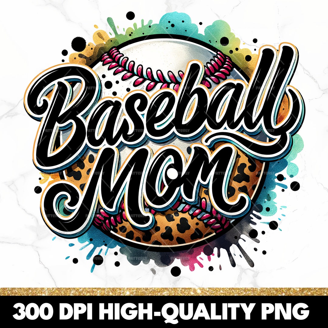 Animal Print Baseball Mom PNG, Baseball Mama PNG, Baseball Sublimation ...