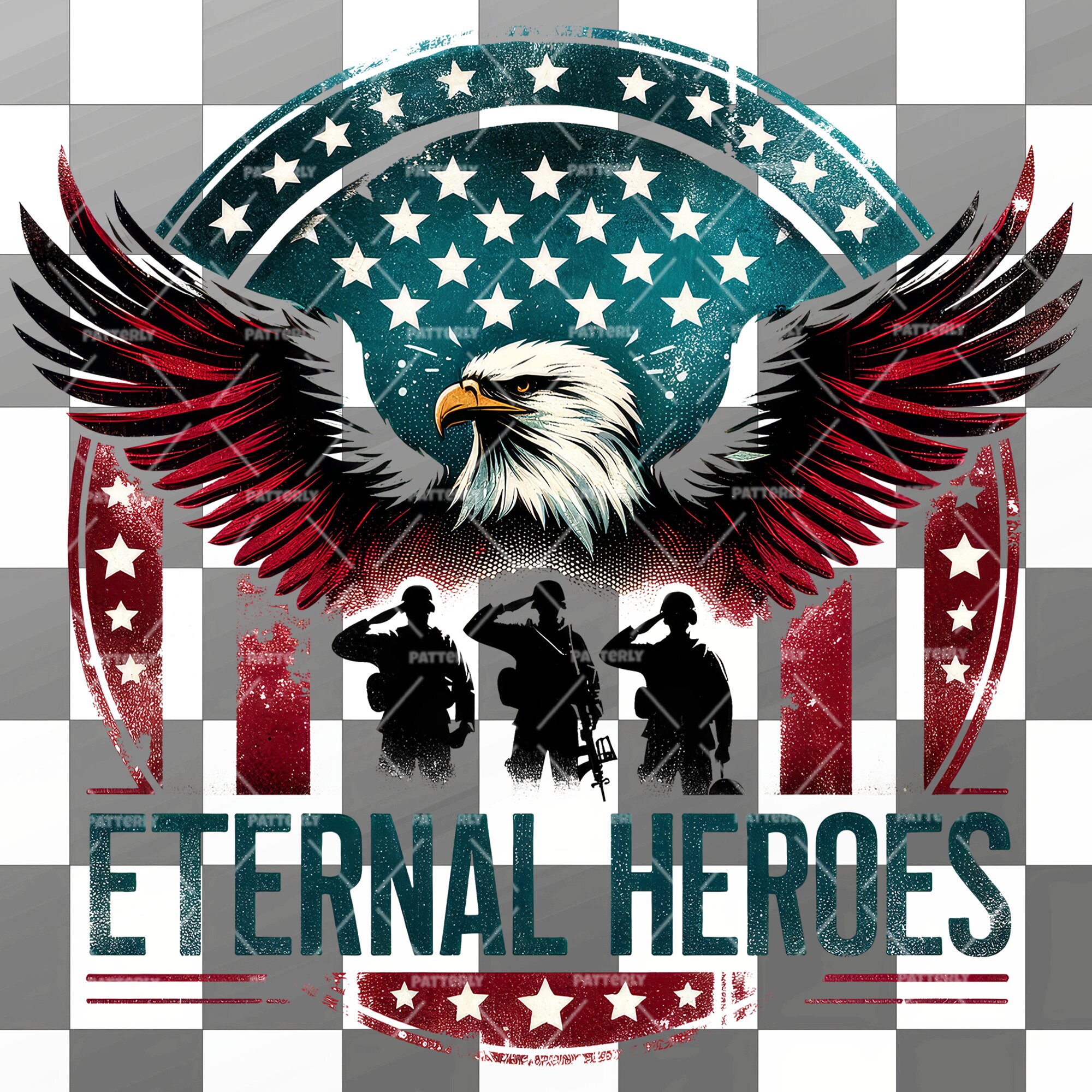 Eternal Heroes PNG, Memorial Day Clipart Shirt Sublimation Design ...