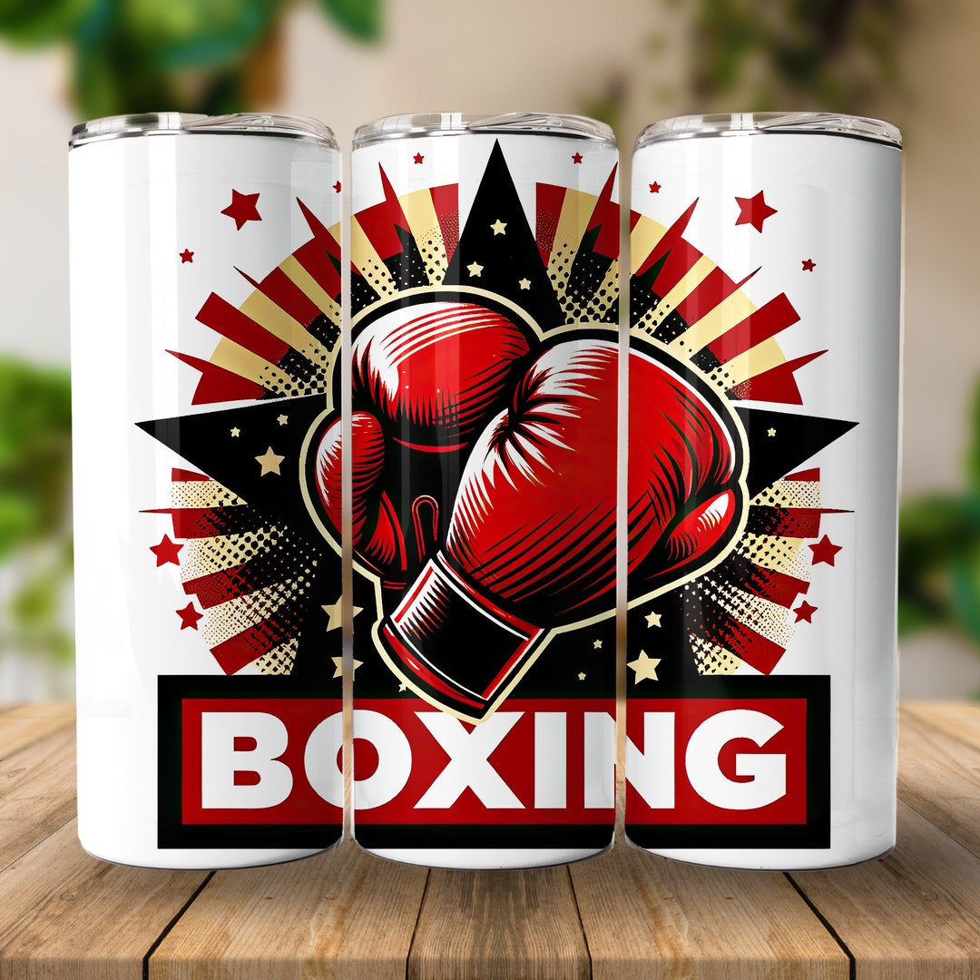 White Boxing 20 Oz Straight Tumbler Sublimation Design Digital Download ...