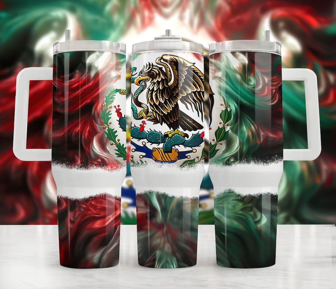 Mexican Patriotic 40oz Tumbler Wrap, Sublimation Design Digital ...
