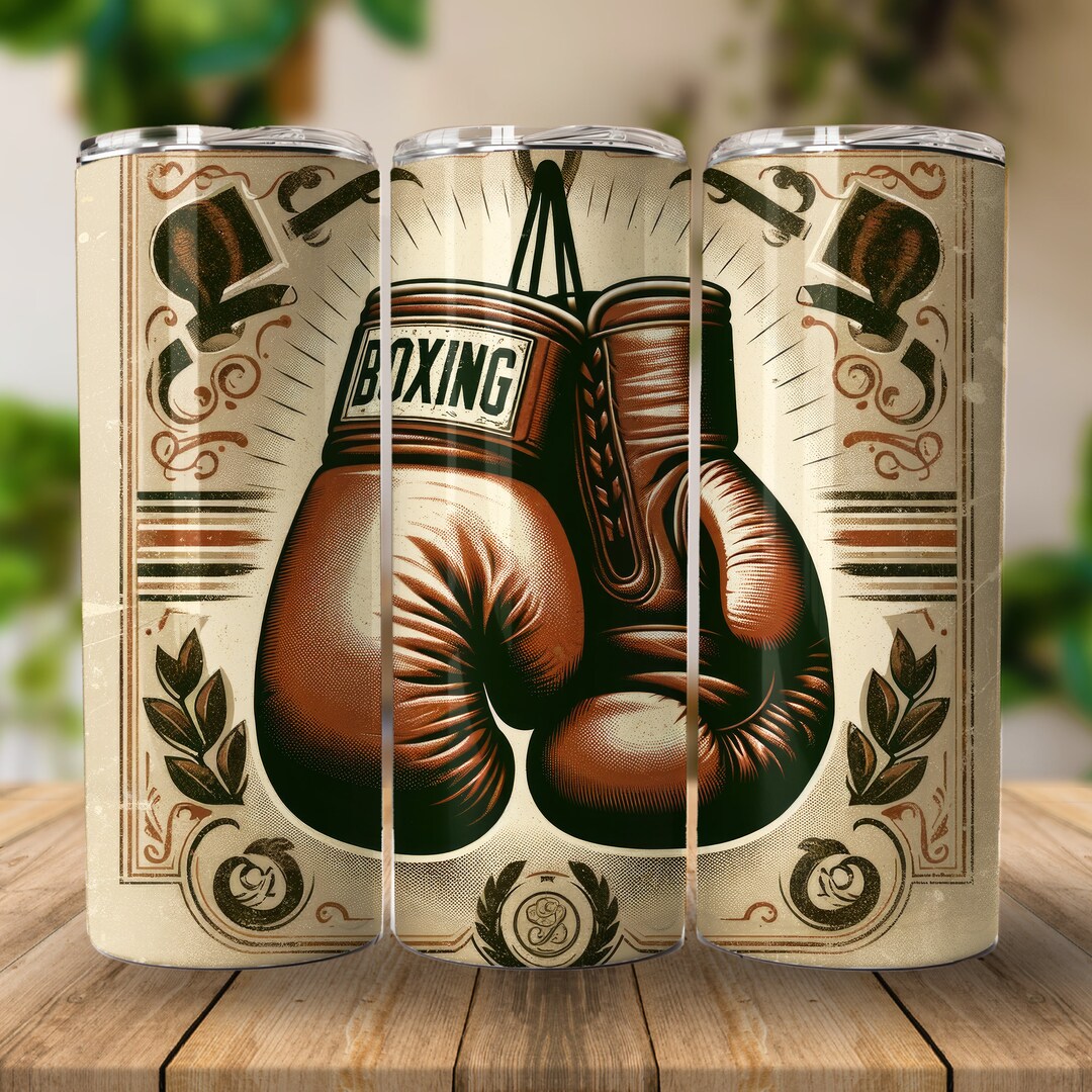 Vintage Boxer 20 Oz Straight Tumbler Sublimation Design Digital ...