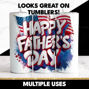 Patriotic Father's Day PNG, Happy Father's Day Sublimation Design ...
