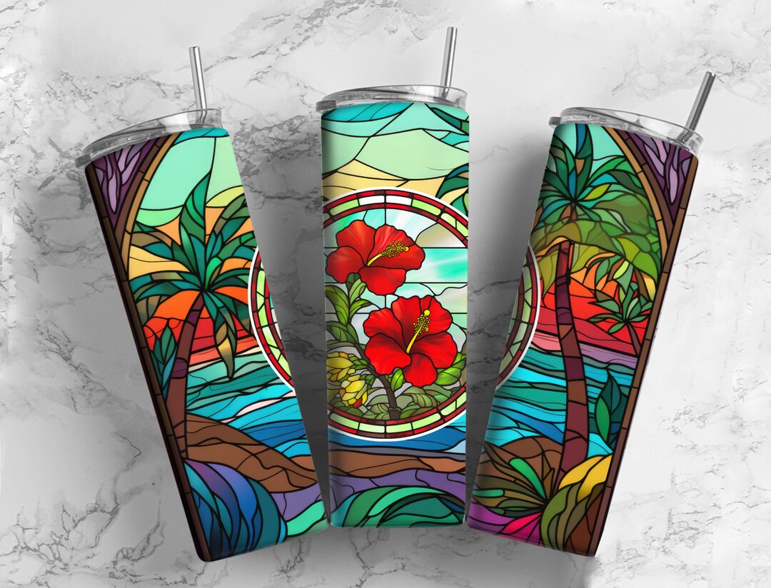 PUERTO RICO Tumbler Wrap Stained Glass Tumbler Wrap 20oz - Etsy