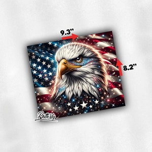Glitter Eagle 20 Oz Straight Tumbler Sublimation Design Digital Download PNG, Skinny Tumbler ...