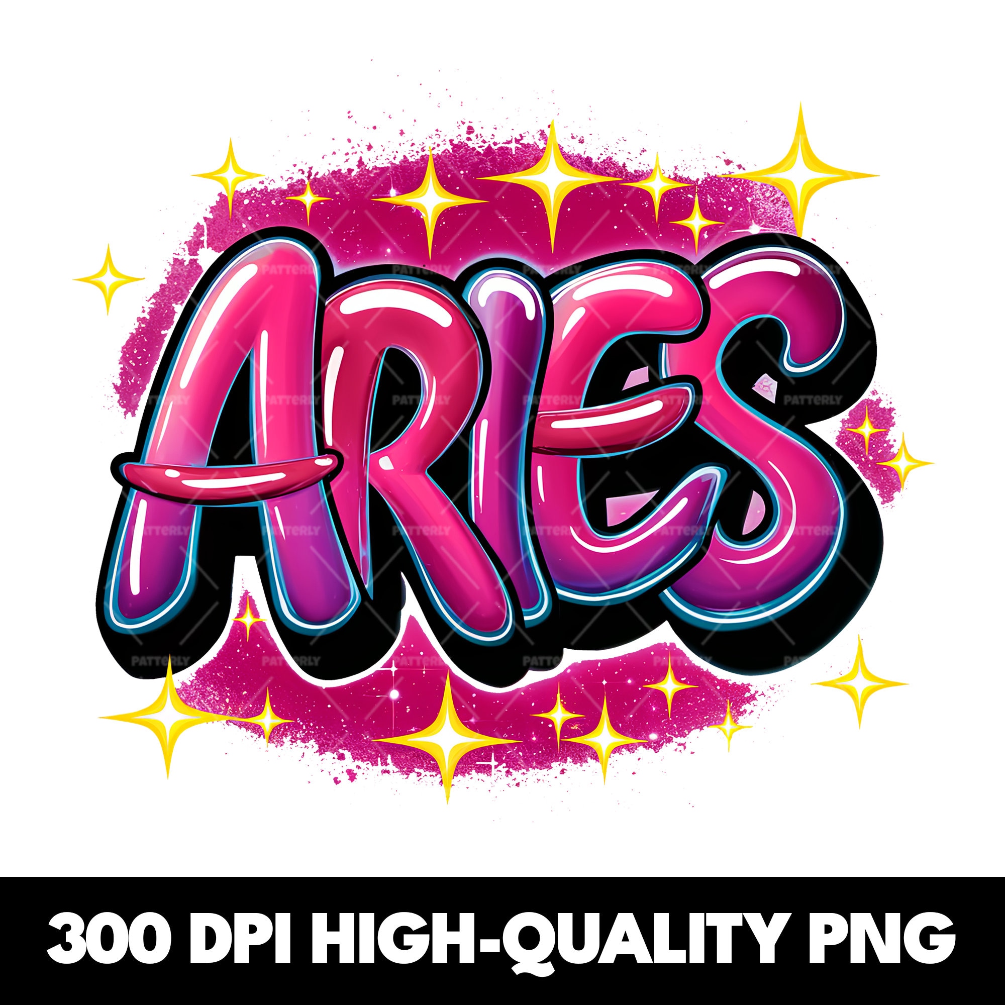 Aries Graffiti PNG, Aries Clipart Shirt Sublimation Design, Download ...