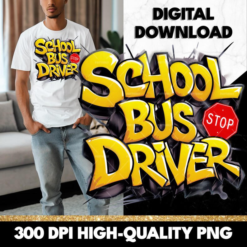 School Bus Driver PNG, Back to School Png Sublimation Design, School ...