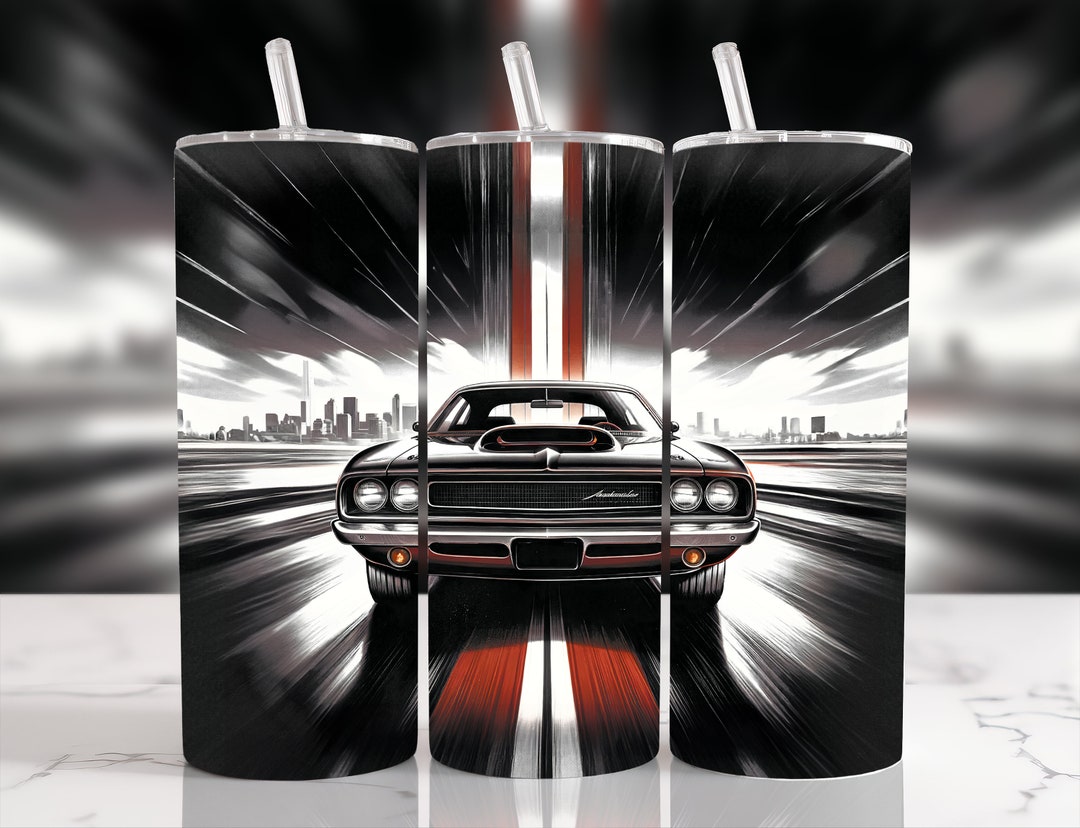 American Muscle Car 20 Oz Straight Tumbler Sublimation Design Digital ...