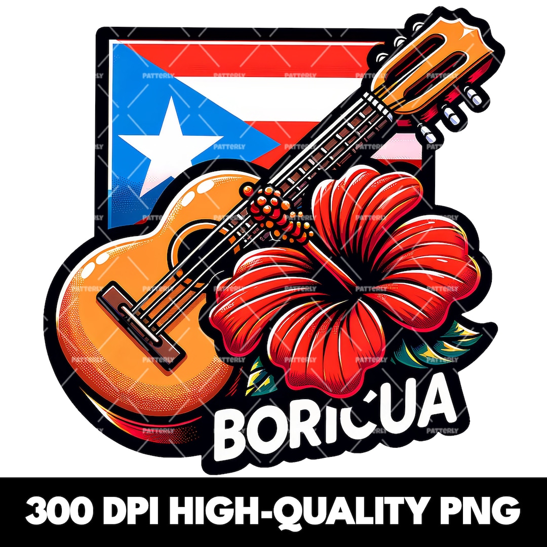 Puerto Rico PNG, Boricua Clipart Shirt Sublimation Design, Download PNG Instant Digital Only ...