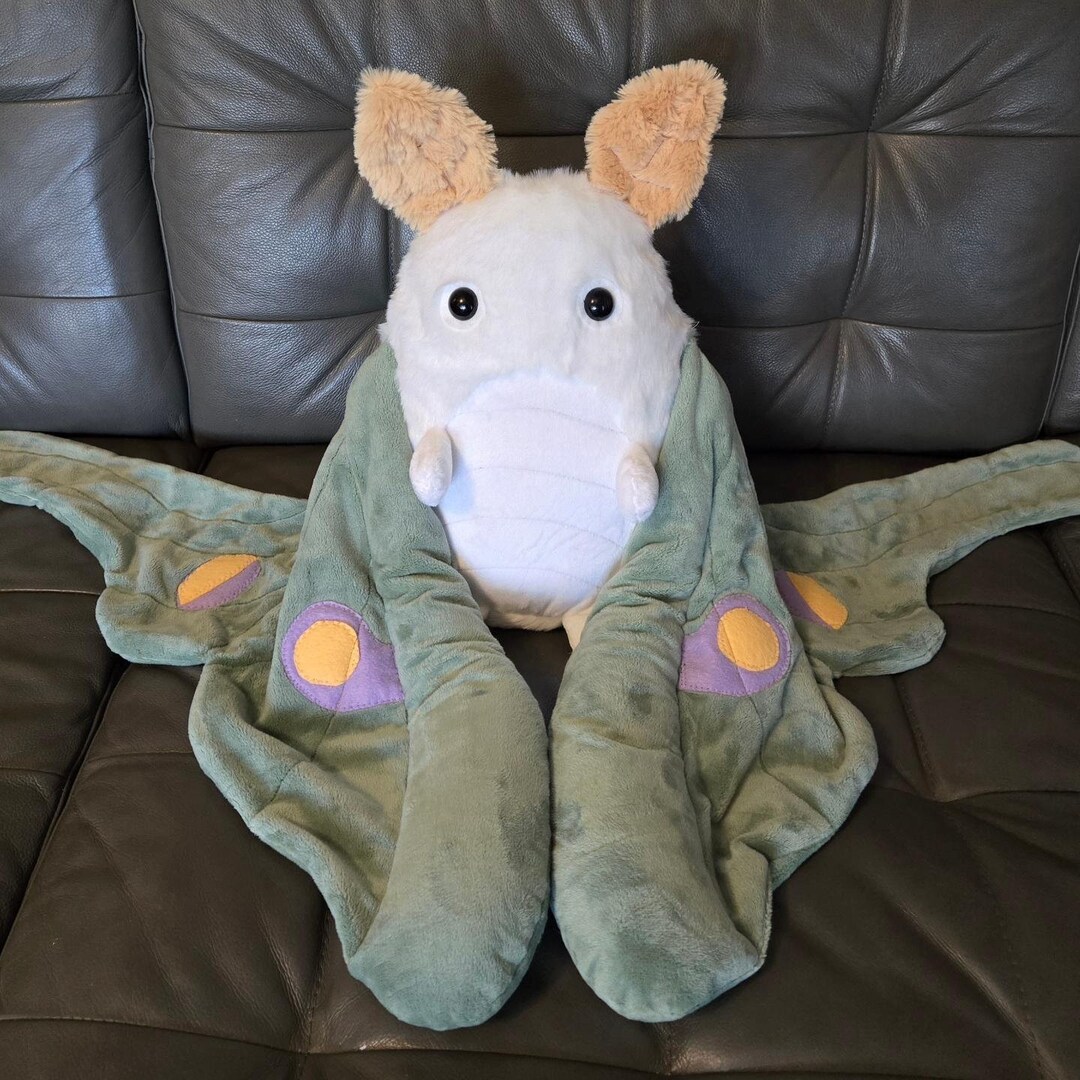 5lb Weighted Plush Luna Moth Soft Sculpture Moth Art Doll Collectible ...