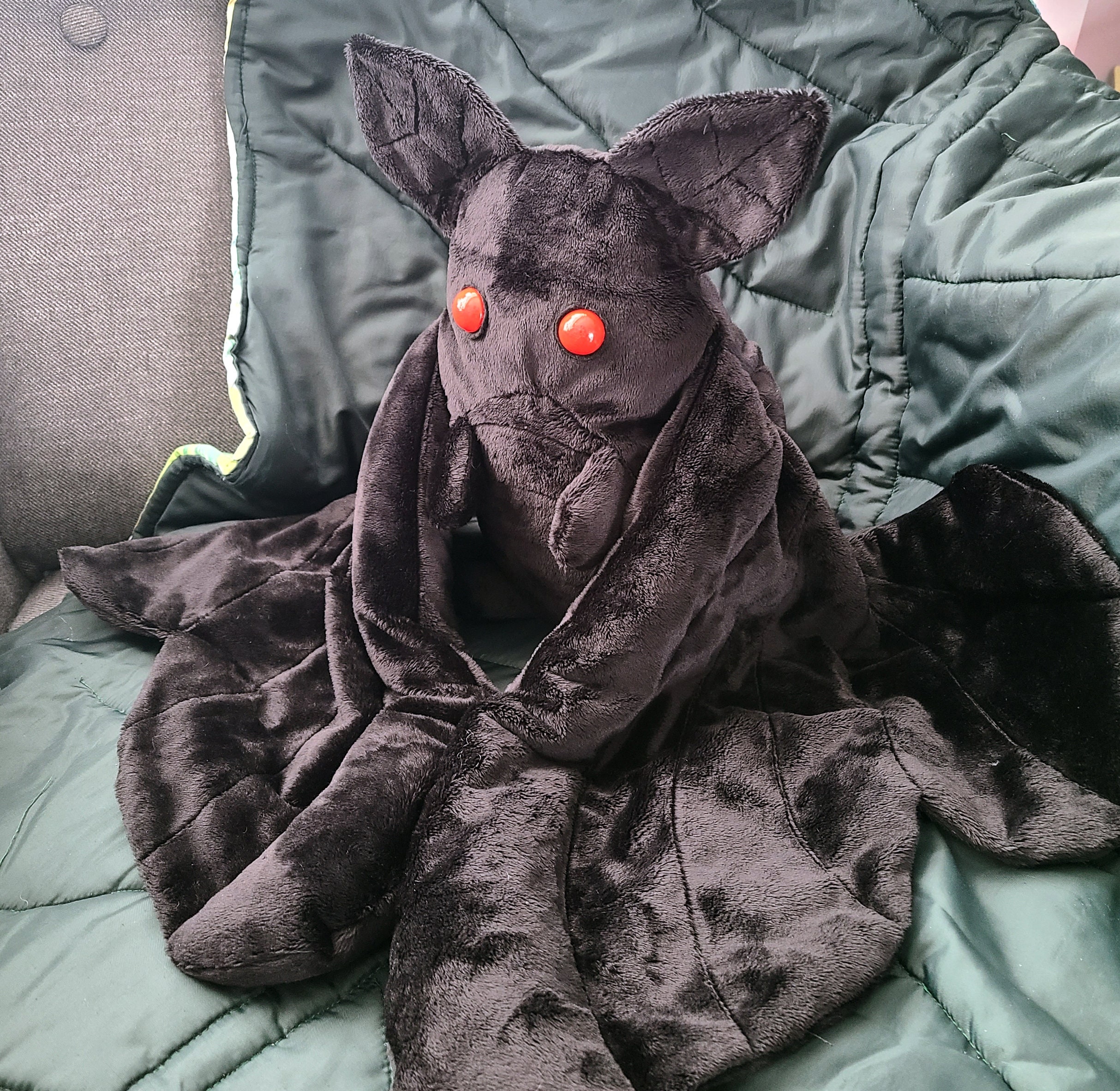 2lb Weighted Plush Mothman | Soft Sculpture Moth Art Doll Collectible ...