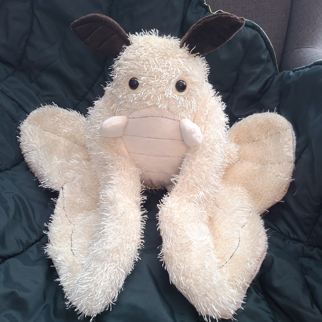2lb Weighted Plush Silkworm Moth | Soft Sculpture Art Doll Collectible ...