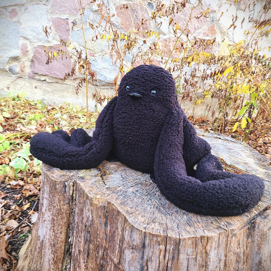 5lb Weighted Plush Crow Raven Plush Soft Sculpture Crow Art Doll ...