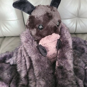 5lb Weighted Black Witch Moth Plush Soft Sculpture Moth Art Doll ...