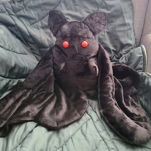2lb Weighted Plush Mothman | Soft Sculpture Moth Art Doll Collectible ...
