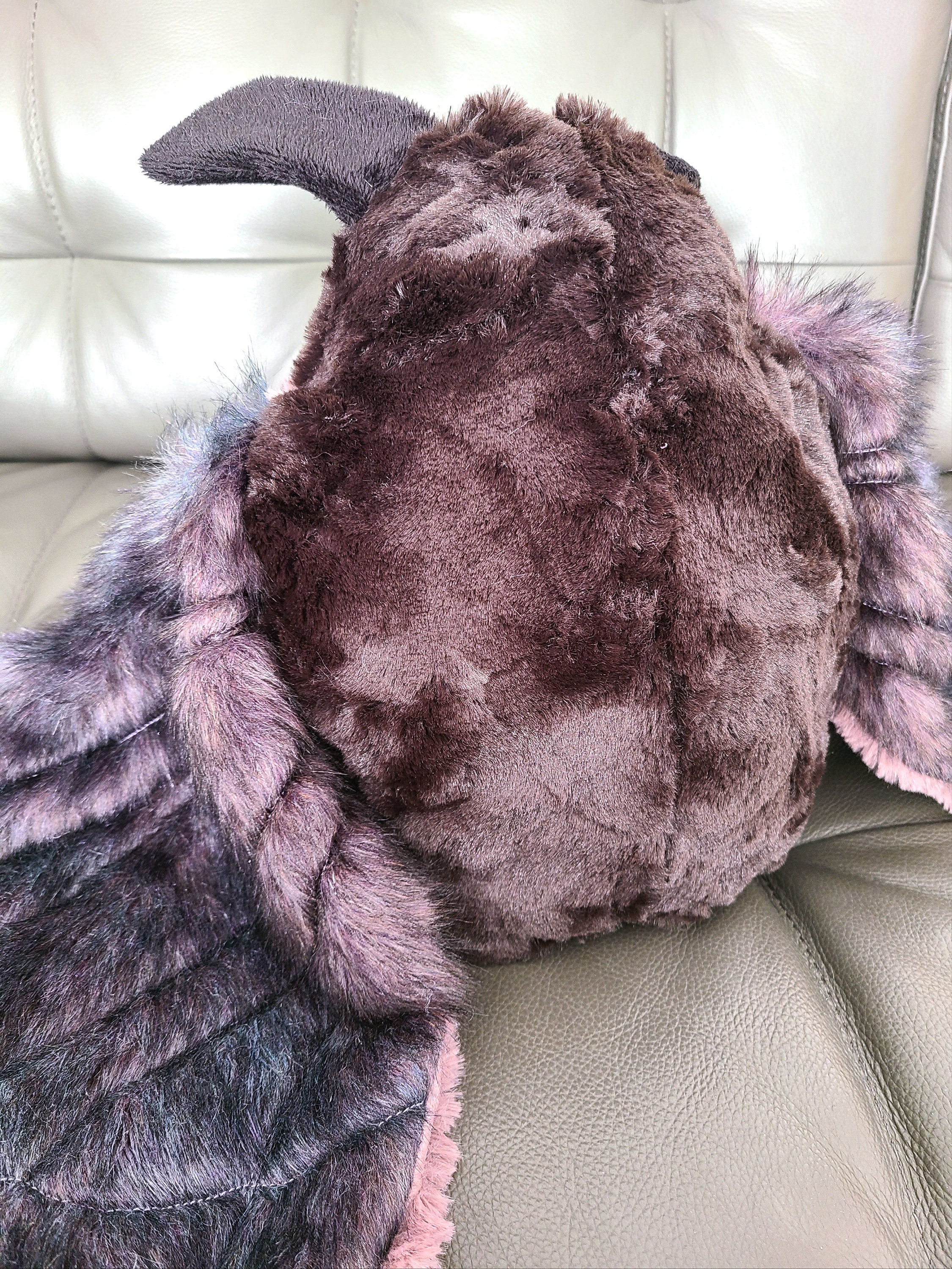 5lb Weighted Black Witch Moth Plush | Soft Sculpture Moth Art Doll ...