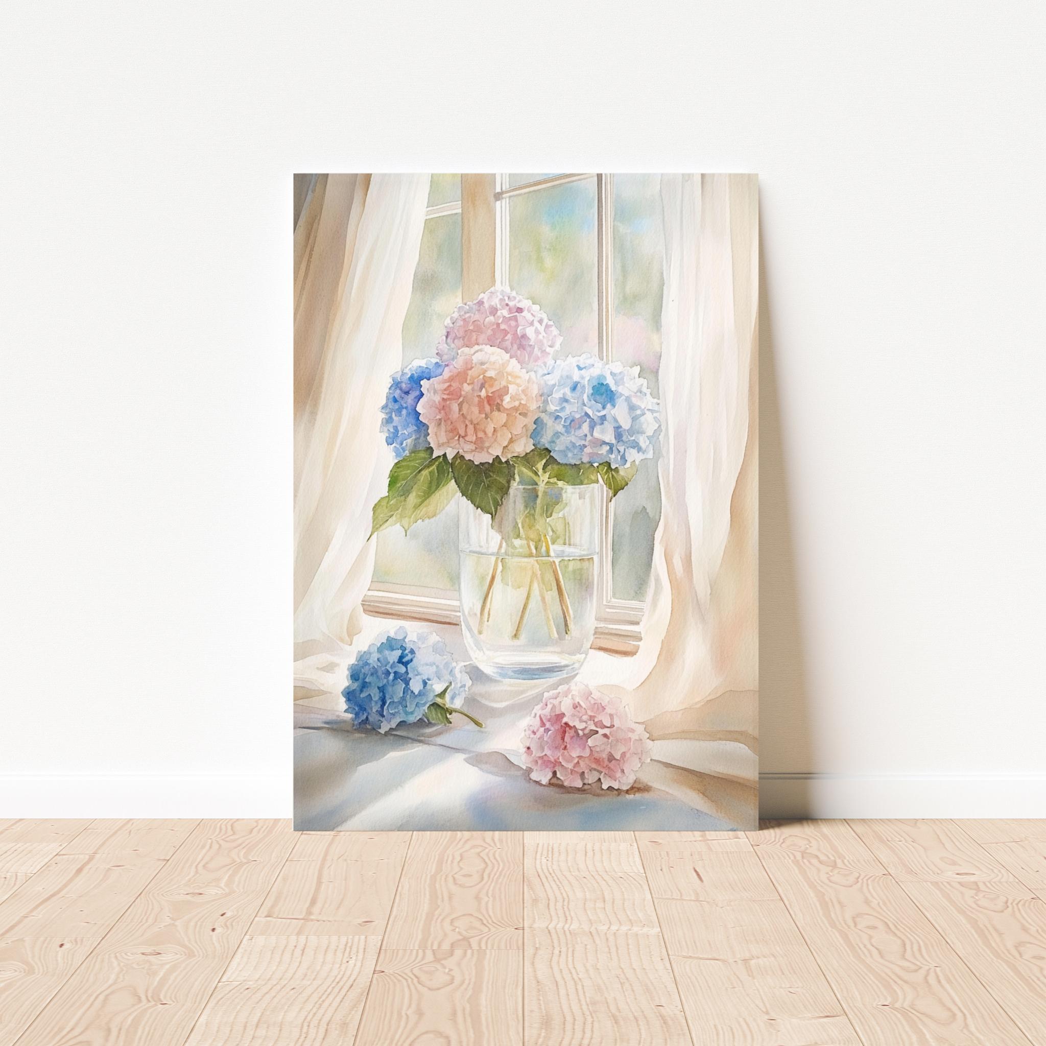 Hydrangeas Print, Bright Room Decor, Watercolor Floral Art, Farmhouse ...
