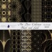 Art Deco Black & Gold Digital Paper, Seamless Patterns (digital ...